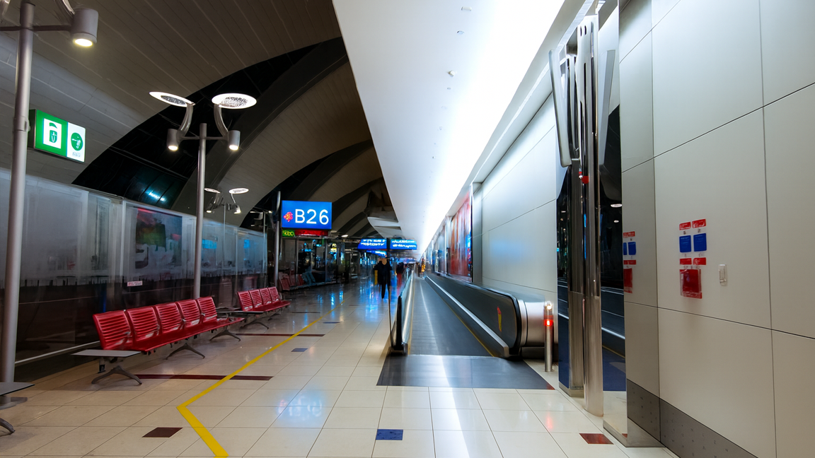 Walking Tour Inside Dubai Airport Terminals (4K)