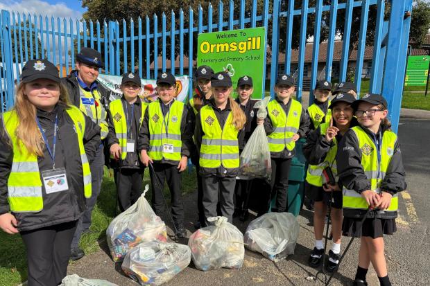 'Mini Police Officers' clean up the streets in Cumbria