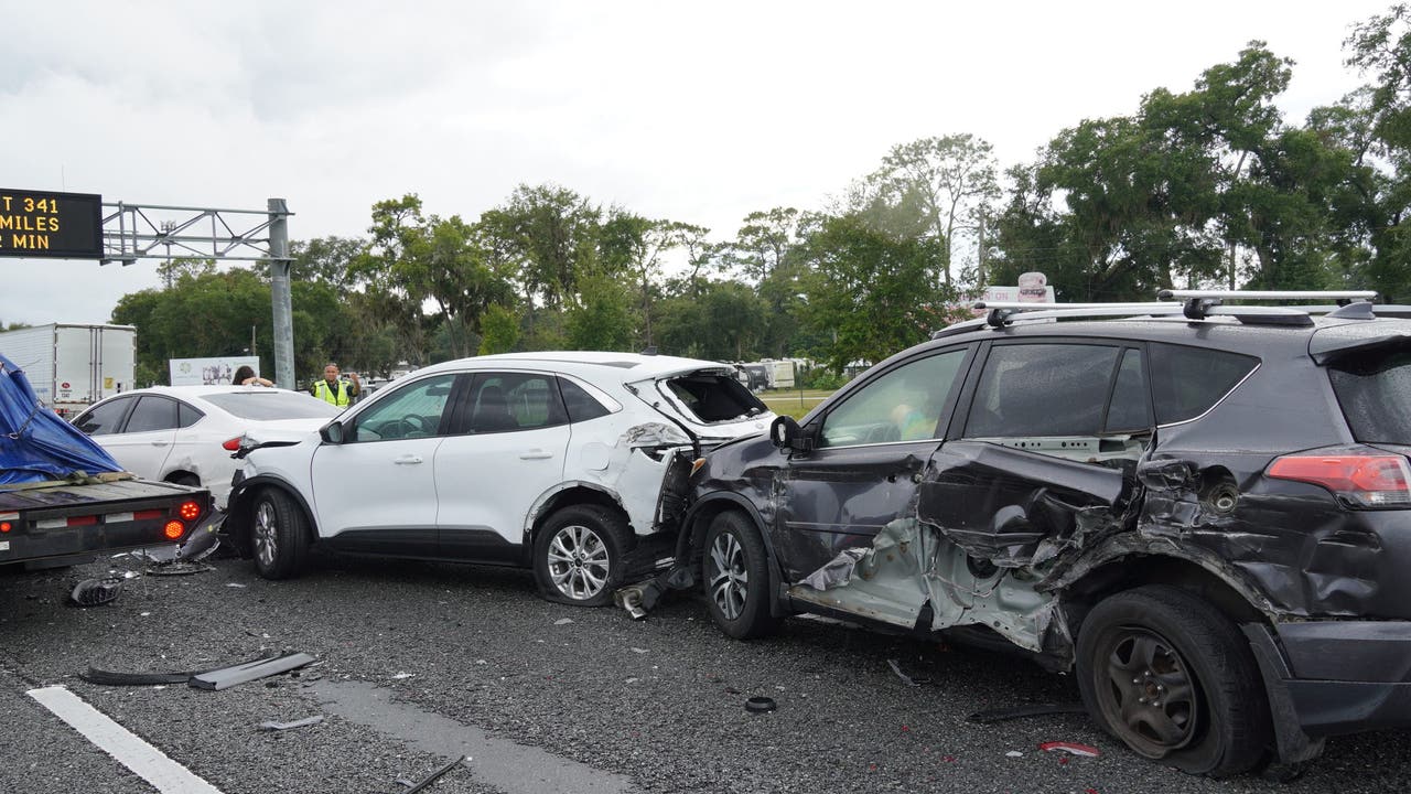 Around 50 vehicles involved in I-75 crashes near Ocala that sent 7 to ...
