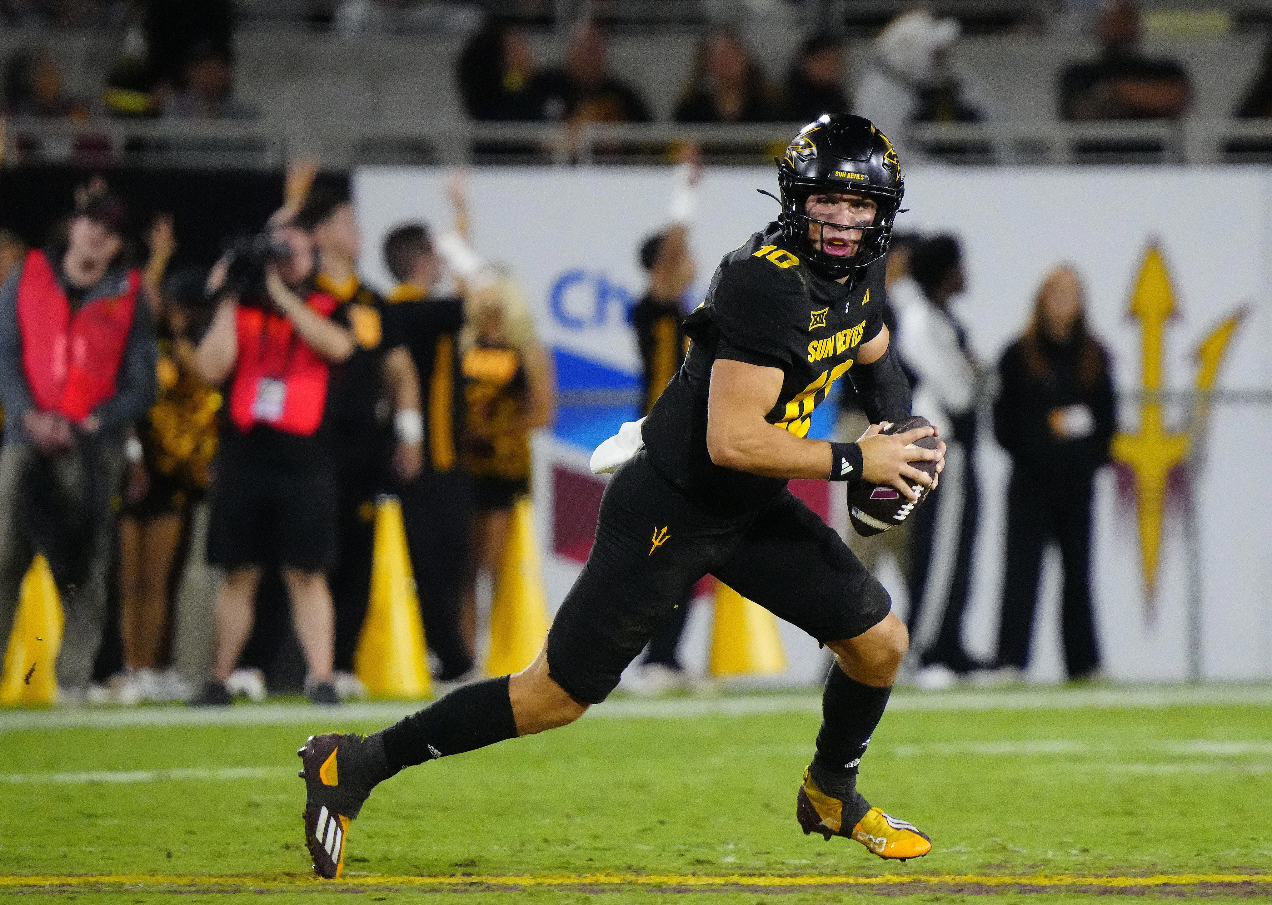 ASU QB Sam Leavitt participates in practice, shows improved movement