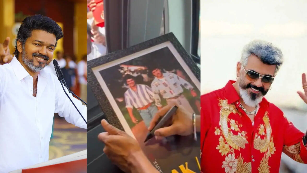 Thalapathy Vijay Shares a Photo with Ajith, Highlighting Their Enduring ...