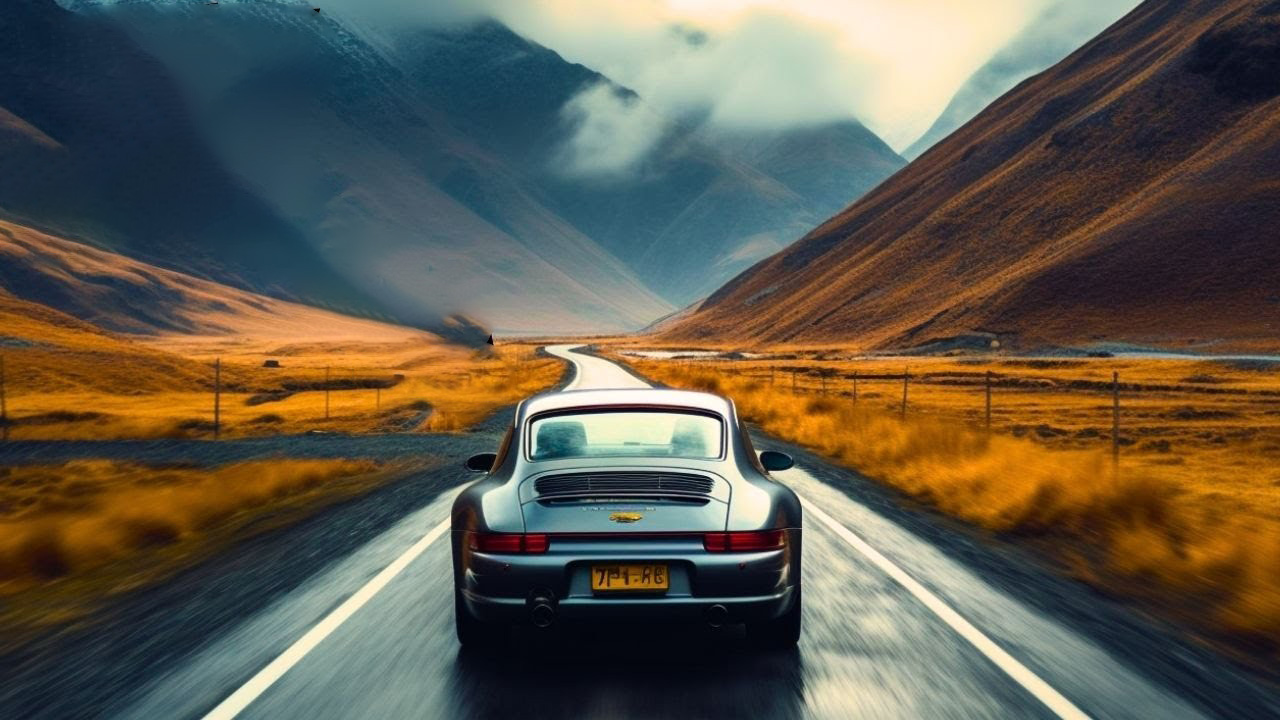 Driving on a Scenic Mountain Road