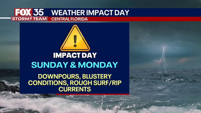Orlando Weather: Stormy weekend ahead with tropical impacts at the beaches