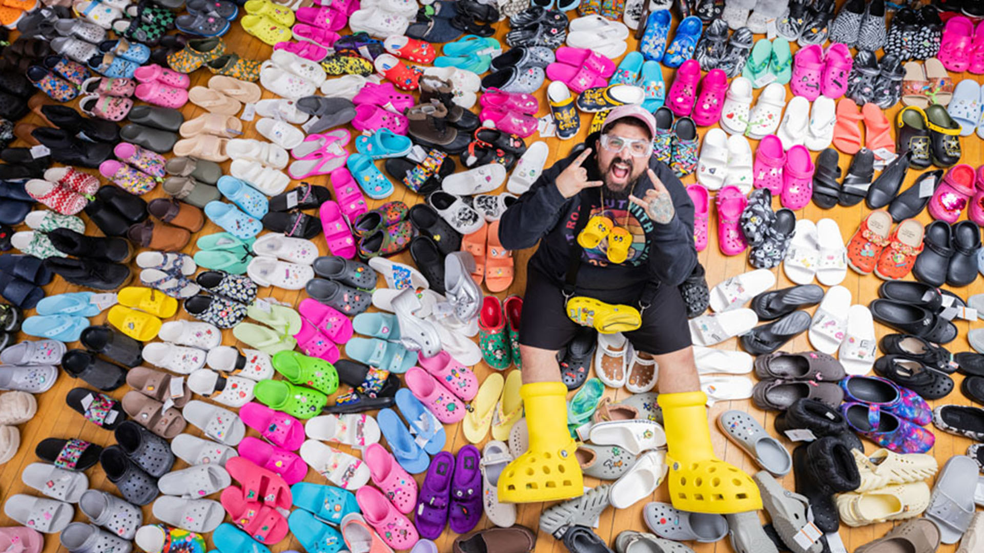Keen collector sets Crocs world record while raising foster care awareness