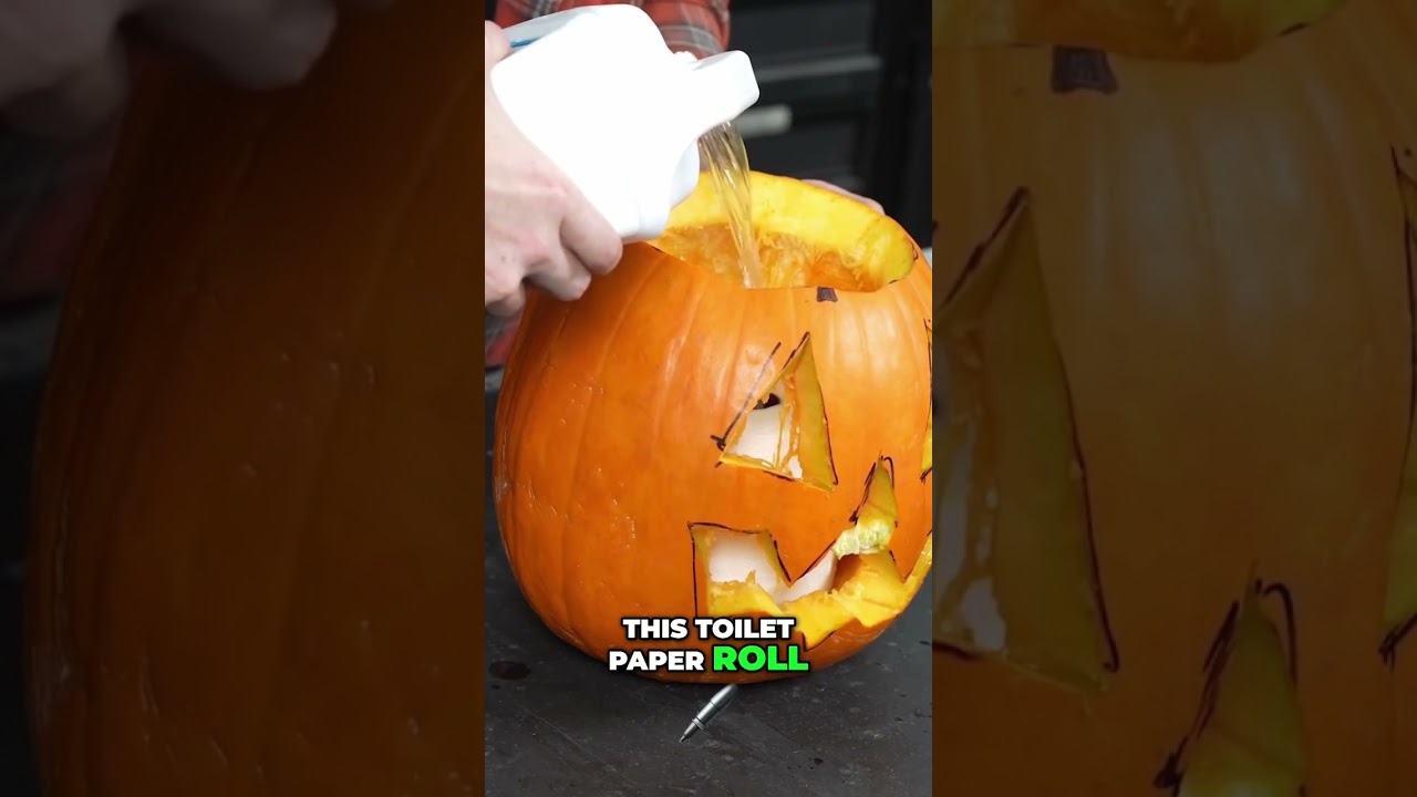 Creating a flaming jack-o-lantern using safe combustion effects