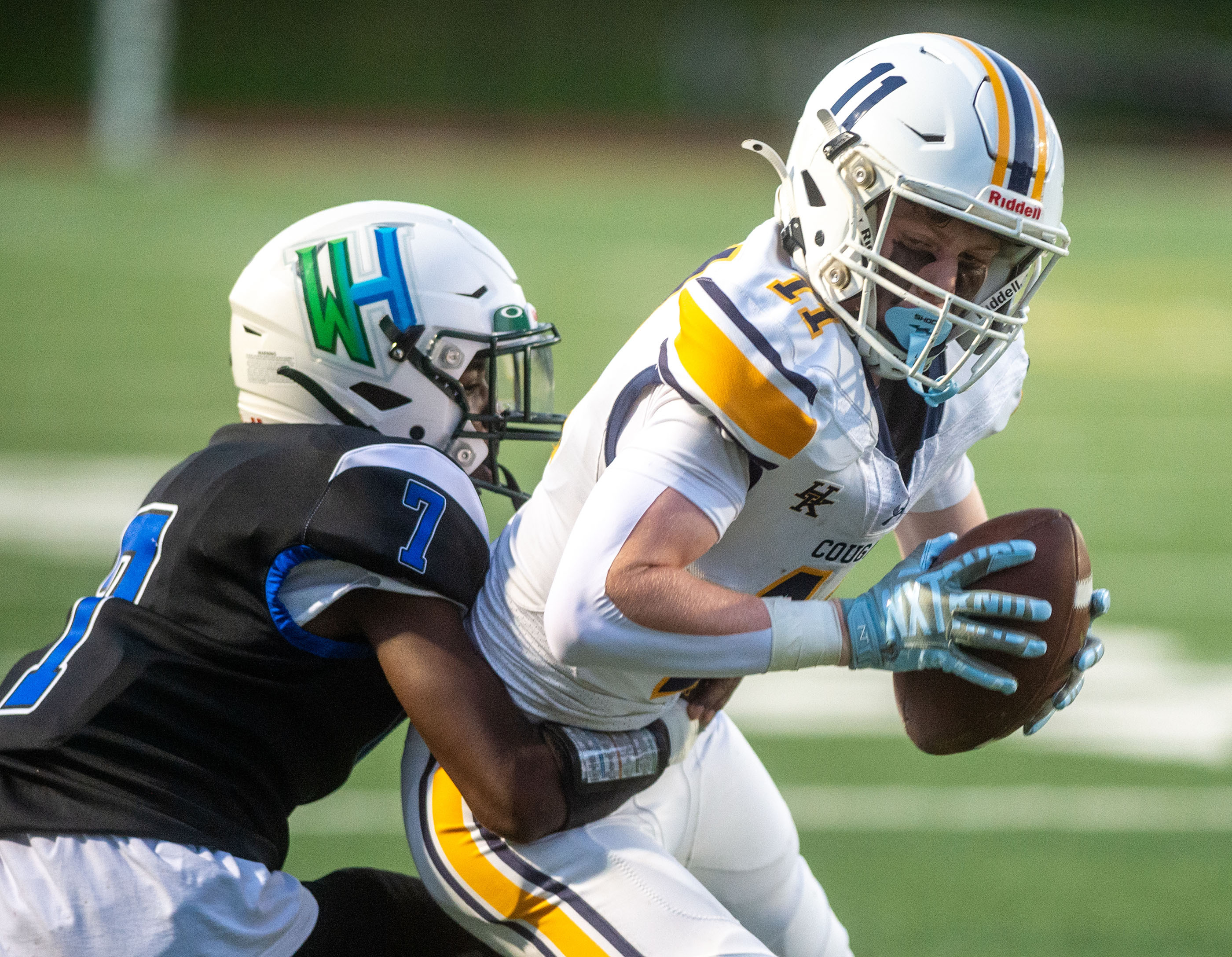 Hartford football co-op team rallies late to get its first win
