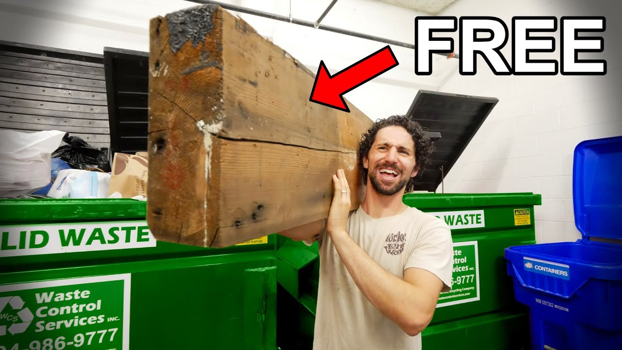 Turning salvaged beams into a 200 pound table