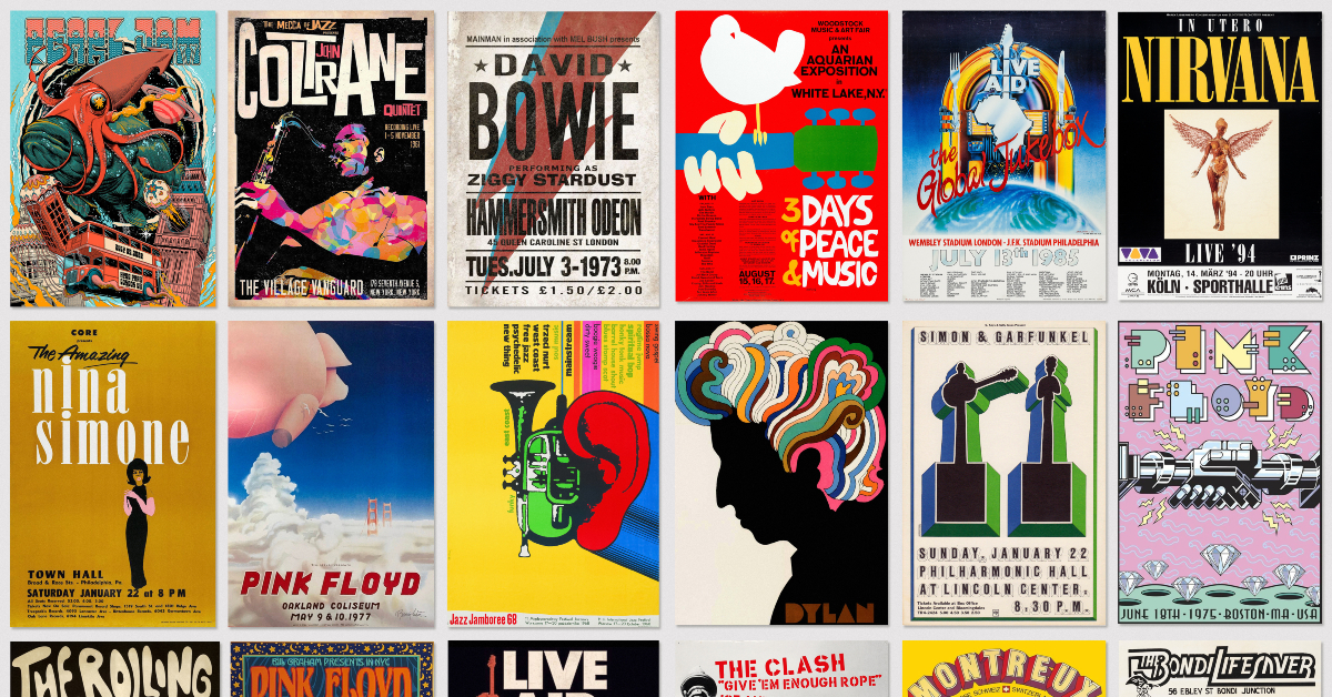 9 Vintage Concert Tour Posters That Are Worth a Small Fortune