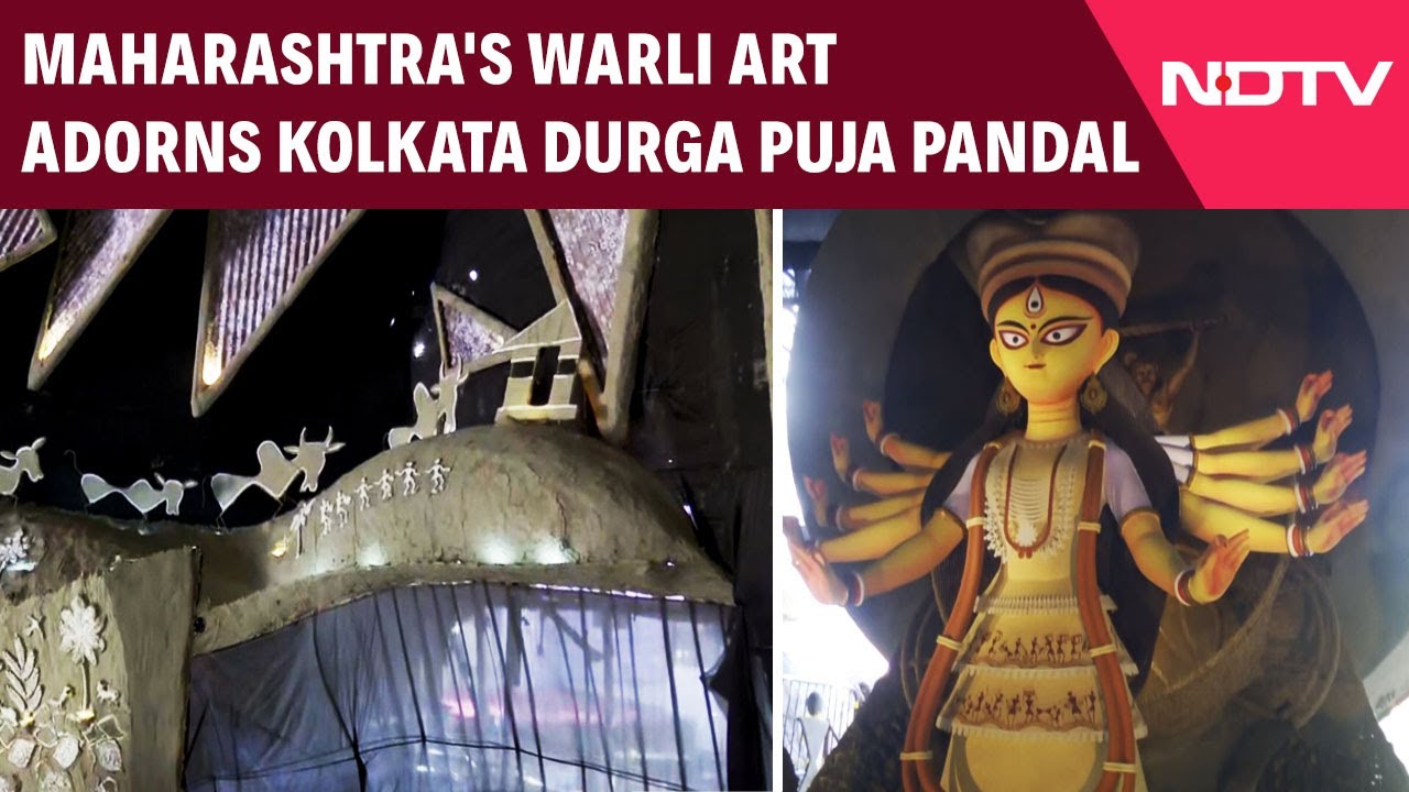 Khidderpore Durga Puja Pandal Brings Slice Of Maharashtra Art To Kolkata
