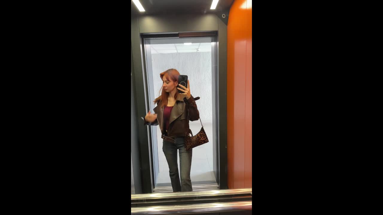 Awkward elevator moment in Moscow, Russia