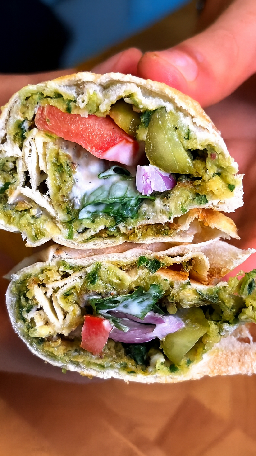 How to Make Vegan Falafel Smash Wrap