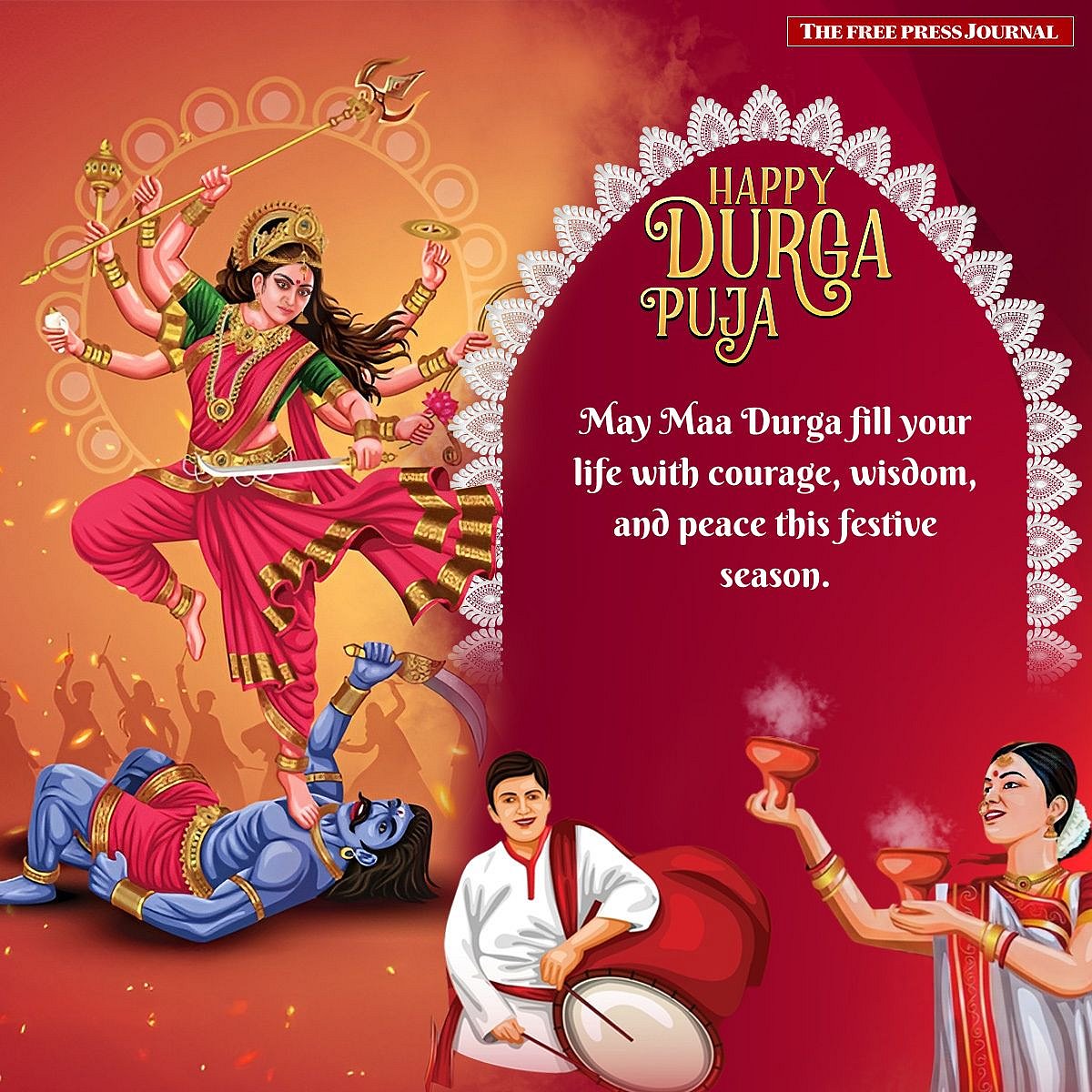 Happy Durga Puja 2025: 25+ Durga Puja Wishes, Messages, Greetings ...