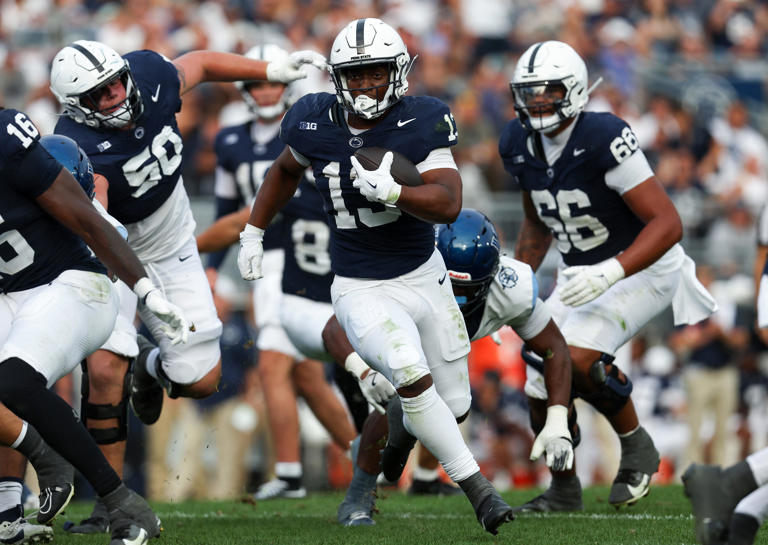 How Kaytron Allen closes in on Saquon Barkley, the Penn State football ...