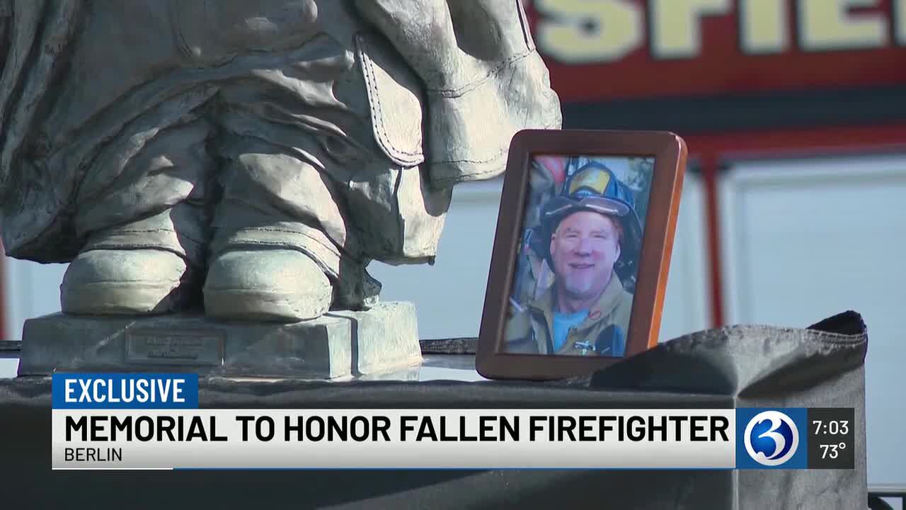 Fallen firefighter added to memorial in Berlin a year after his death