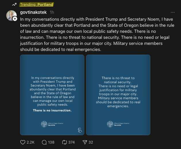 Trump imagines Portland is "war ravaged" as MAGA Mike refuses to seat ...