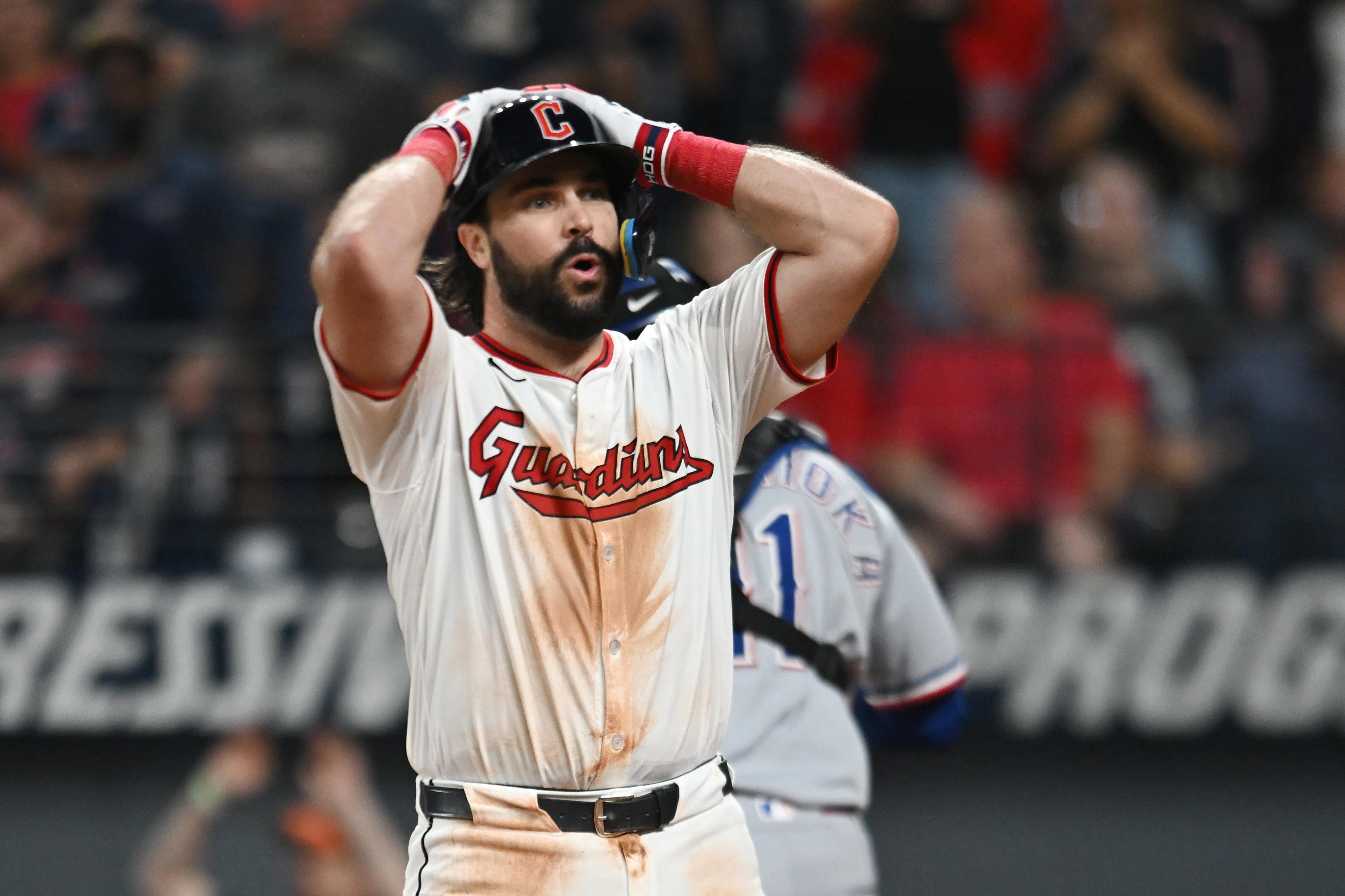 Guardians score, Cleveland beats Rangers on walk-off hit by pitch to ...