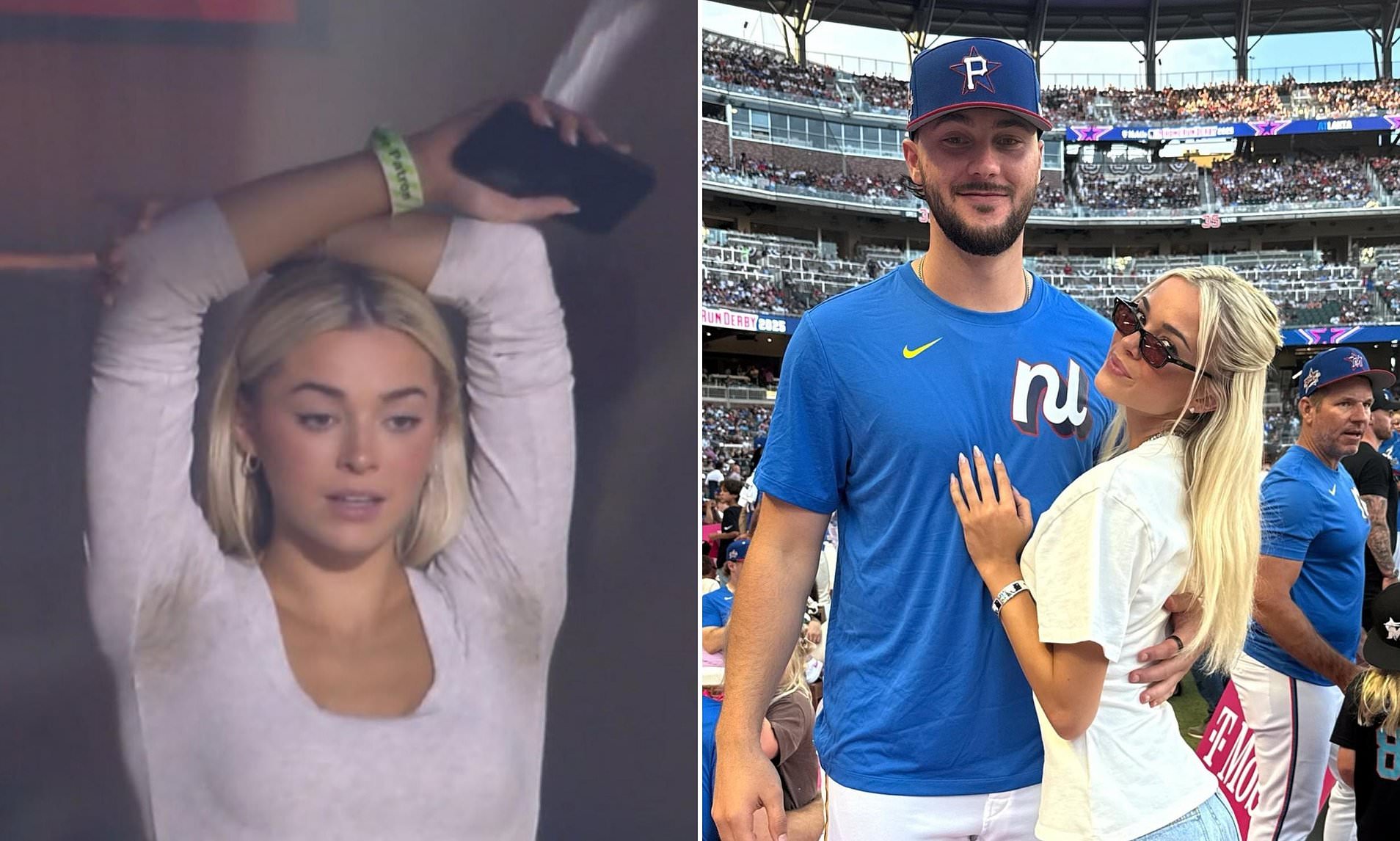 Olivia Dunne snaps at fan mocking her viral sweaty armpits at MLB game