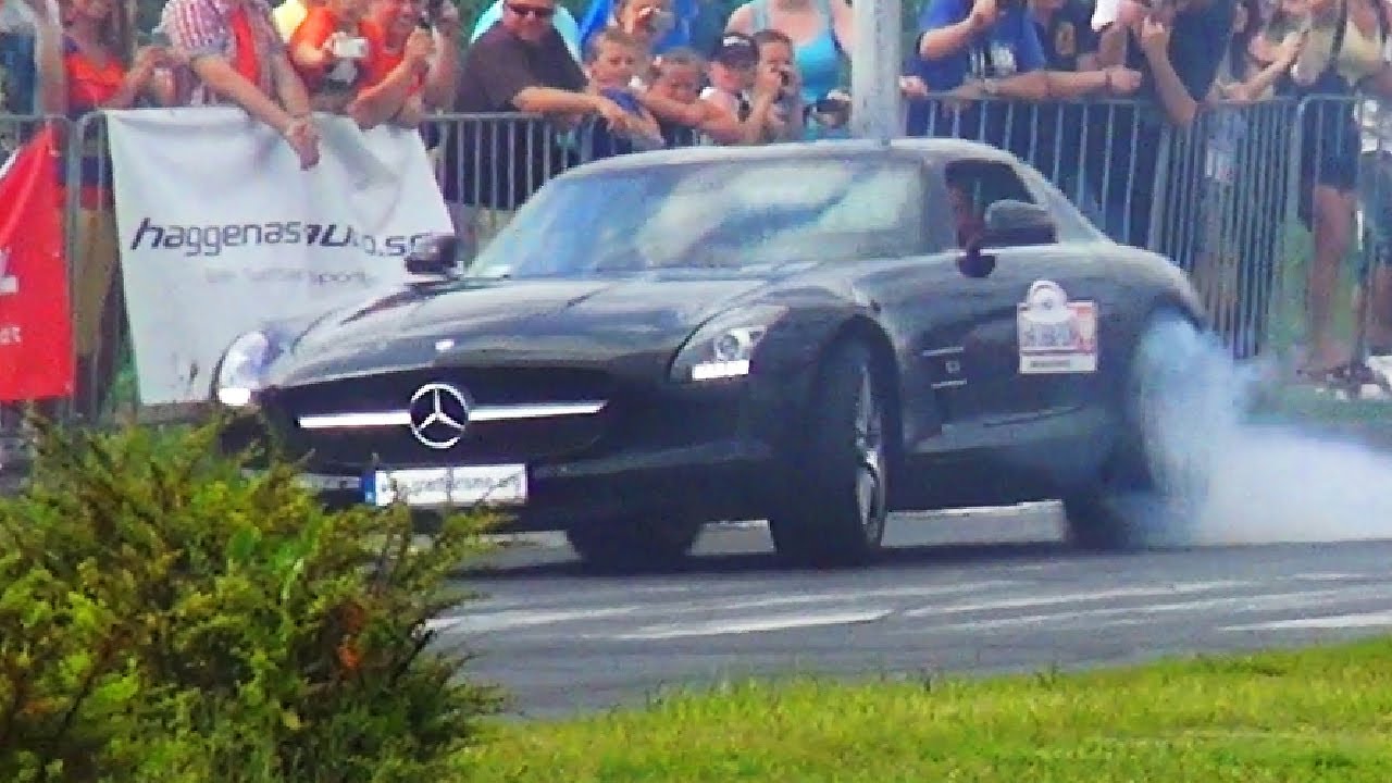 Mercedes SLS 63 AMG – Burnout & Acceleration