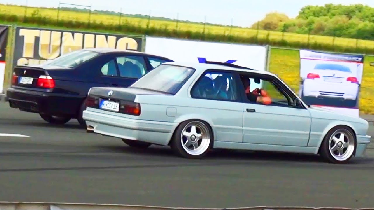 BMW M5 E39 vs M3 E30 – Drag Race Sound