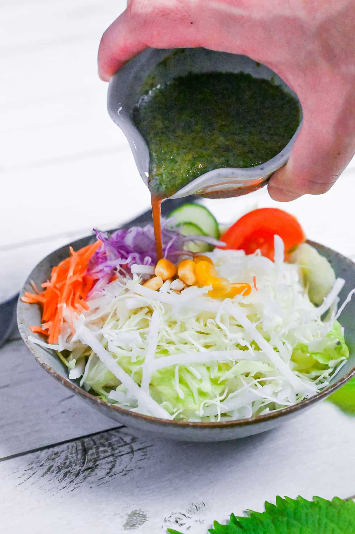 Shiso Dressing (Japanese Perilla Leaves Salad Dressing)