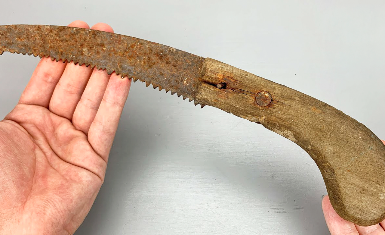 Antique pruning saw restoration - how to make new saw teeth