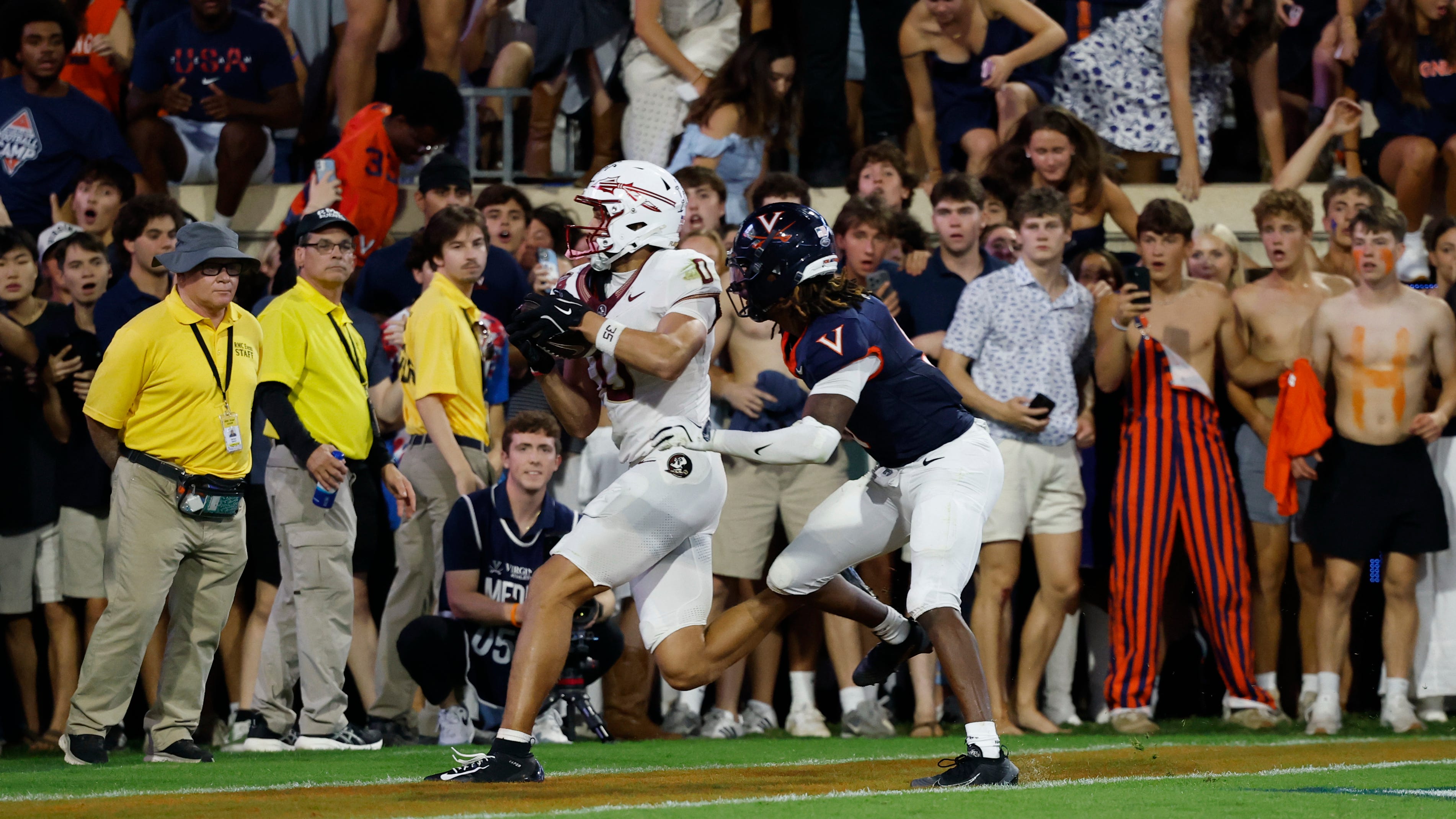 Mike Norvell reacts to OT TD reversal vs UVA and Thomas Castellanos ...