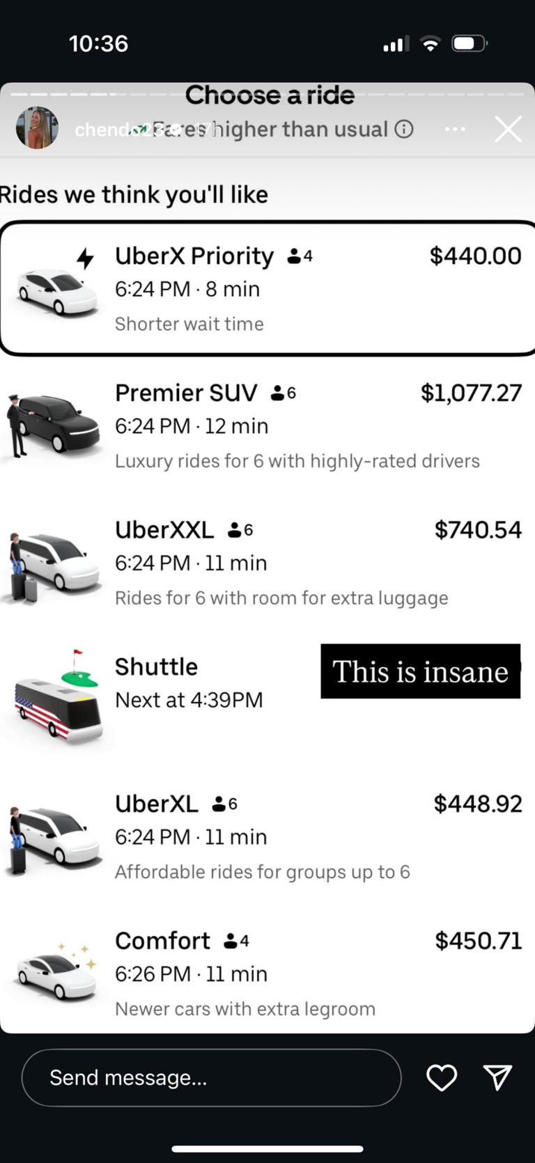 Golf influencer shocked by $1K Uber price at Ryder Cup