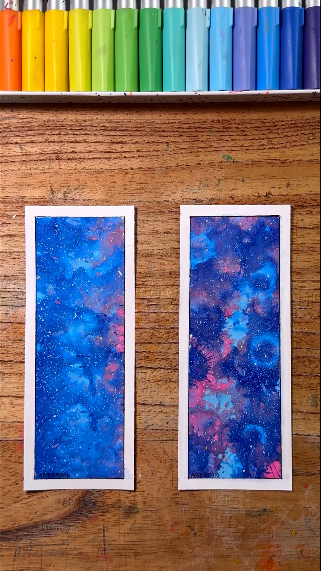 Cosmic Windows in Blue Nebulae