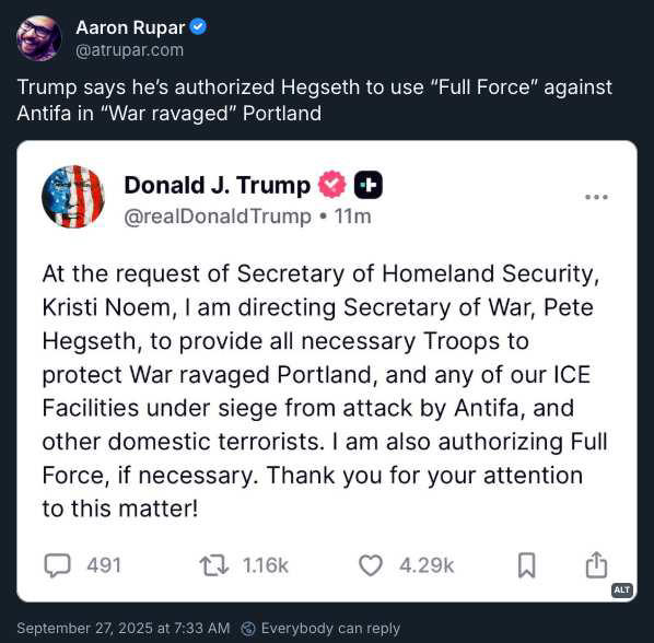 Trump imagines Portland is "war ravaged" as MAGA Mike refuses to seat ...