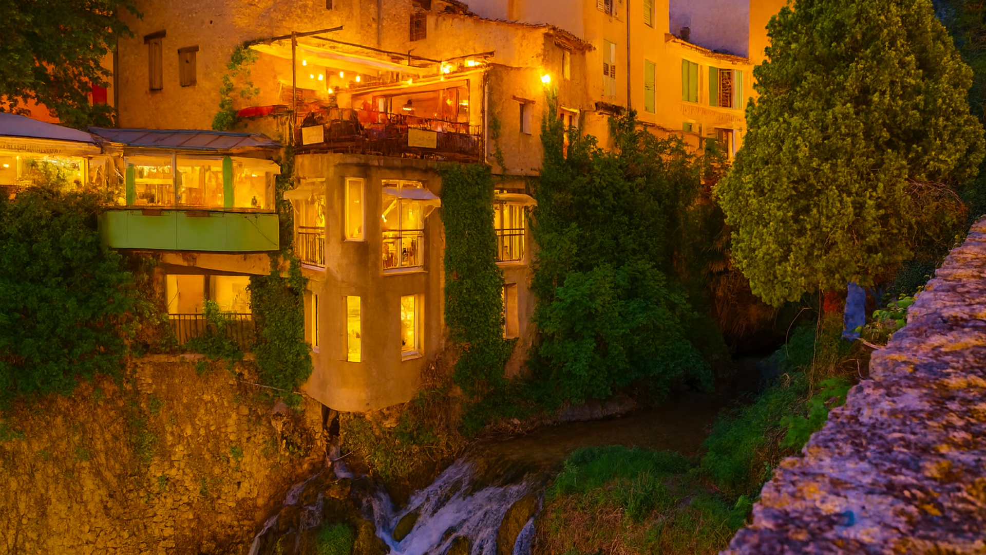 Moustiers-Sainte-Marie – Scenic Sunset Walk in Provence, France (4K)