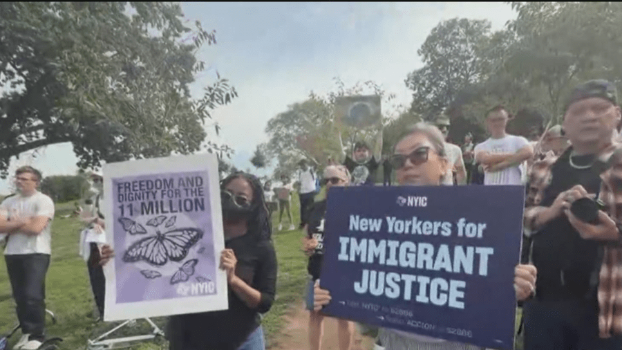 Demonstrators call for end to ICE operations in New York City