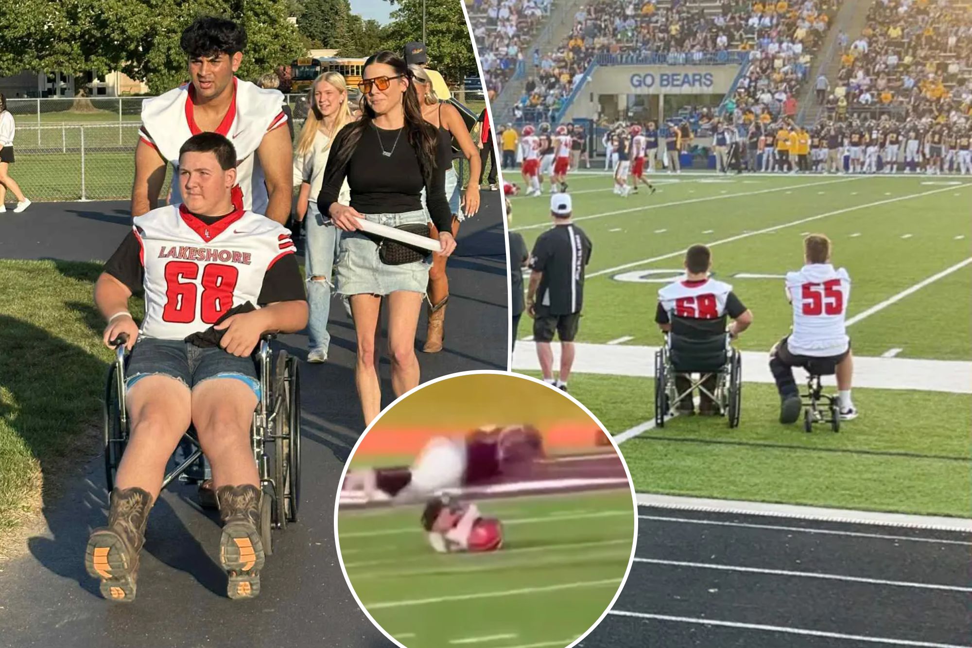 Michigan high school football player reunites with teammates after ...
