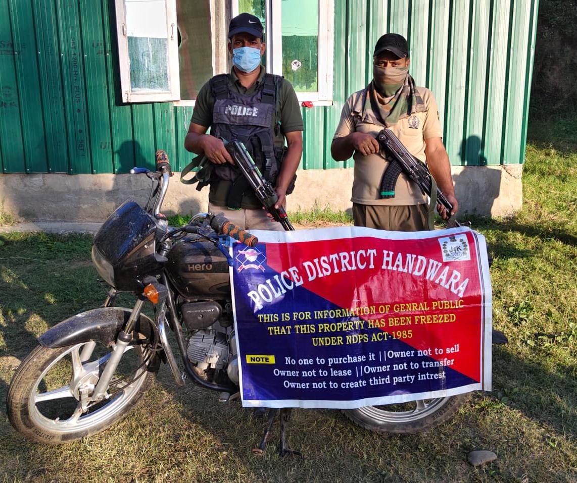 Handwara Police attach motorcycle under NDPS Act
