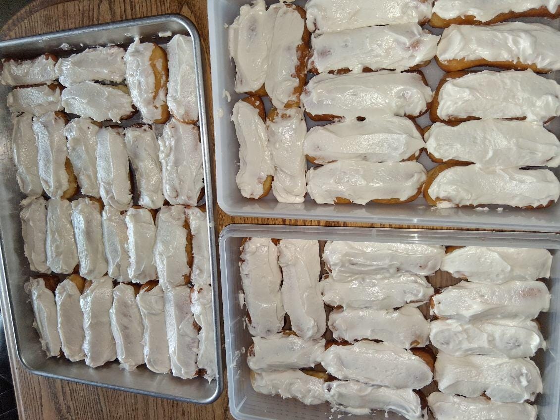 Long John Rolls are best when fresh but still a sweet treat when eaten ...