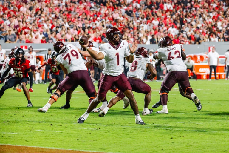Terion Stewart rushes for 174 yards, Virginia Tech beats NC State