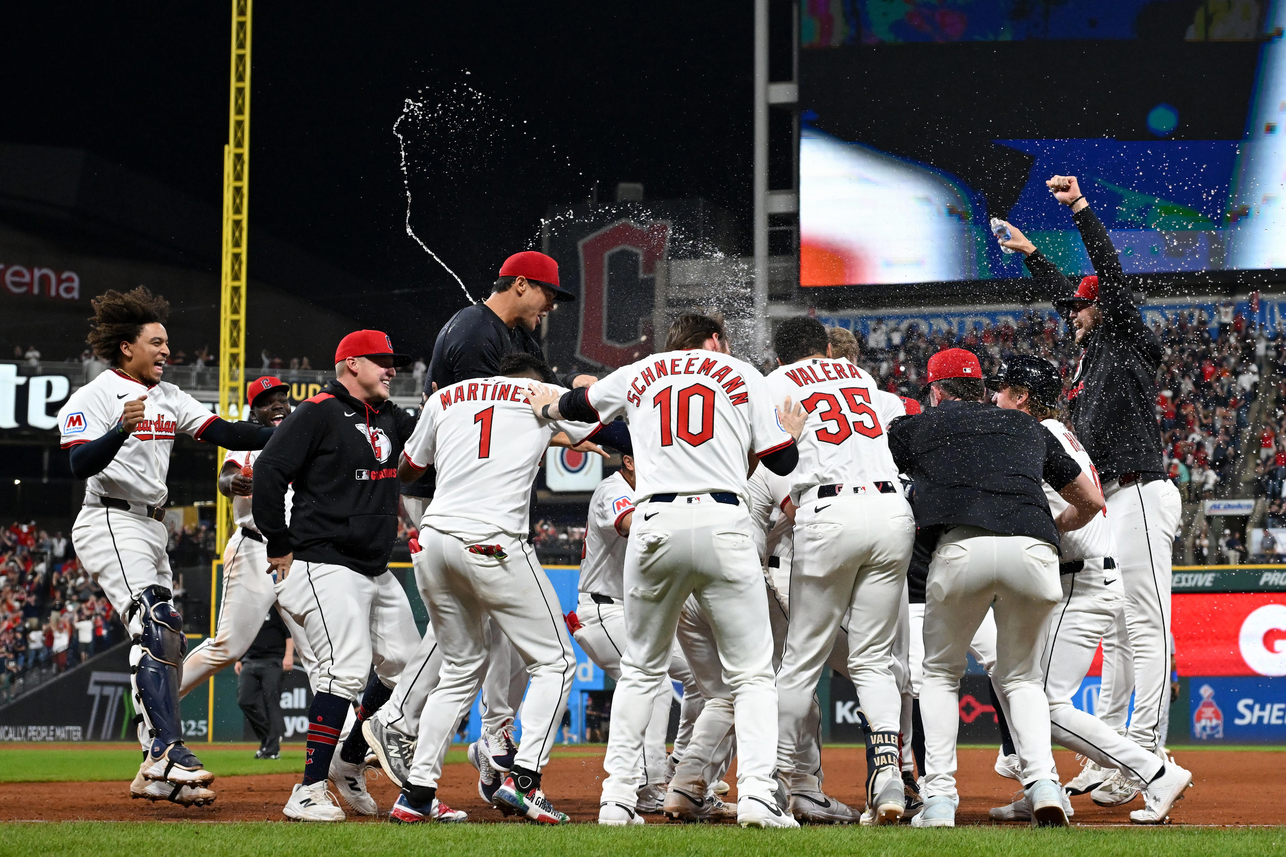Guardians score, Cleveland beats Rangers on walk-off hit by pitch to ...