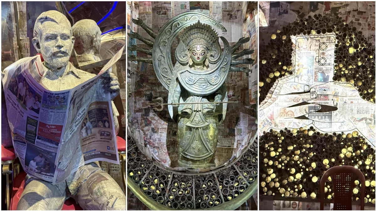 Durga Puja 2025: Lake Town Sreepally Durga Puja Pandal Brings Newspaper ...