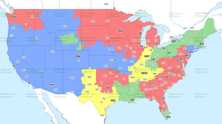 NFL coverage maps 2025: TV schedule and coverage, announcers for Week 4