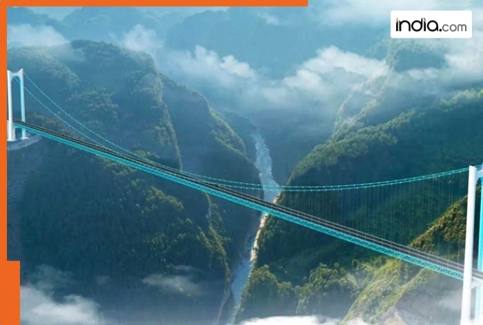 World's tallest bridge with waterfall, spanning 1,420 meters, launched ...