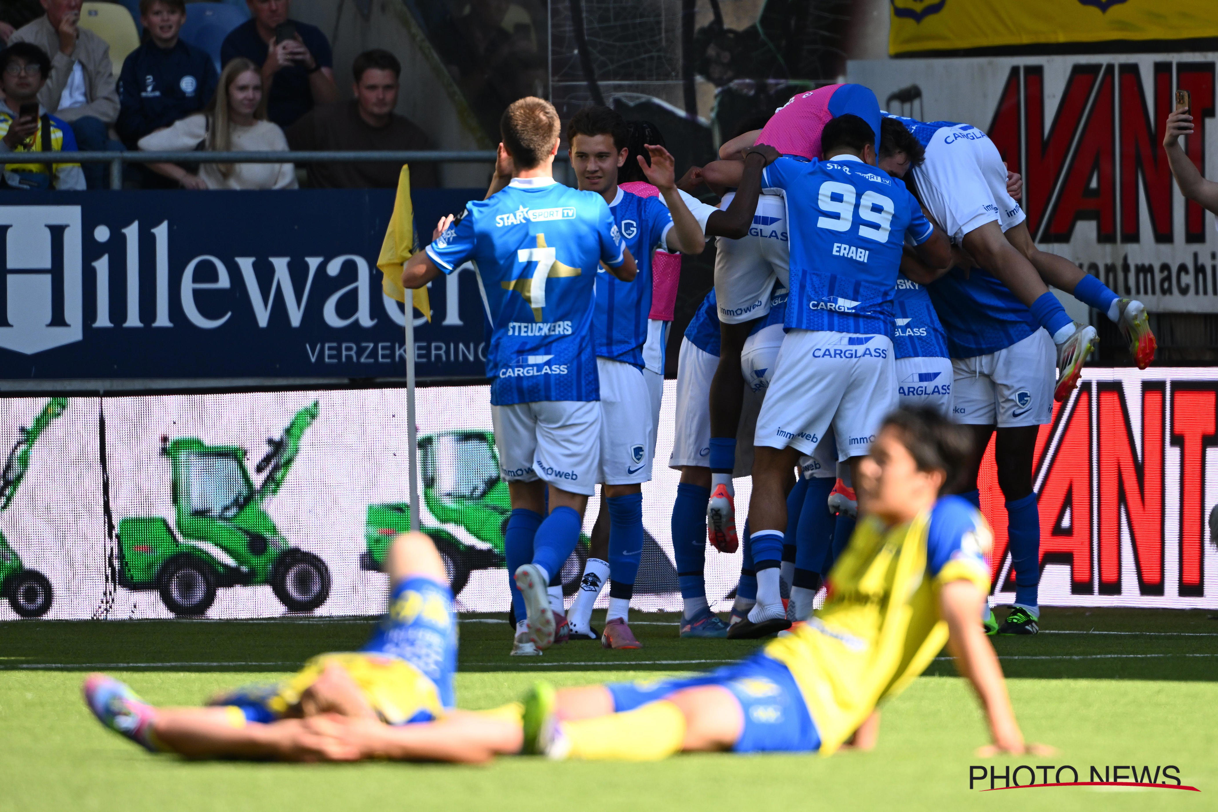 KRC Genk wint via Oh zeer beladen derby bij STVV na vuurwerk en rode kaart