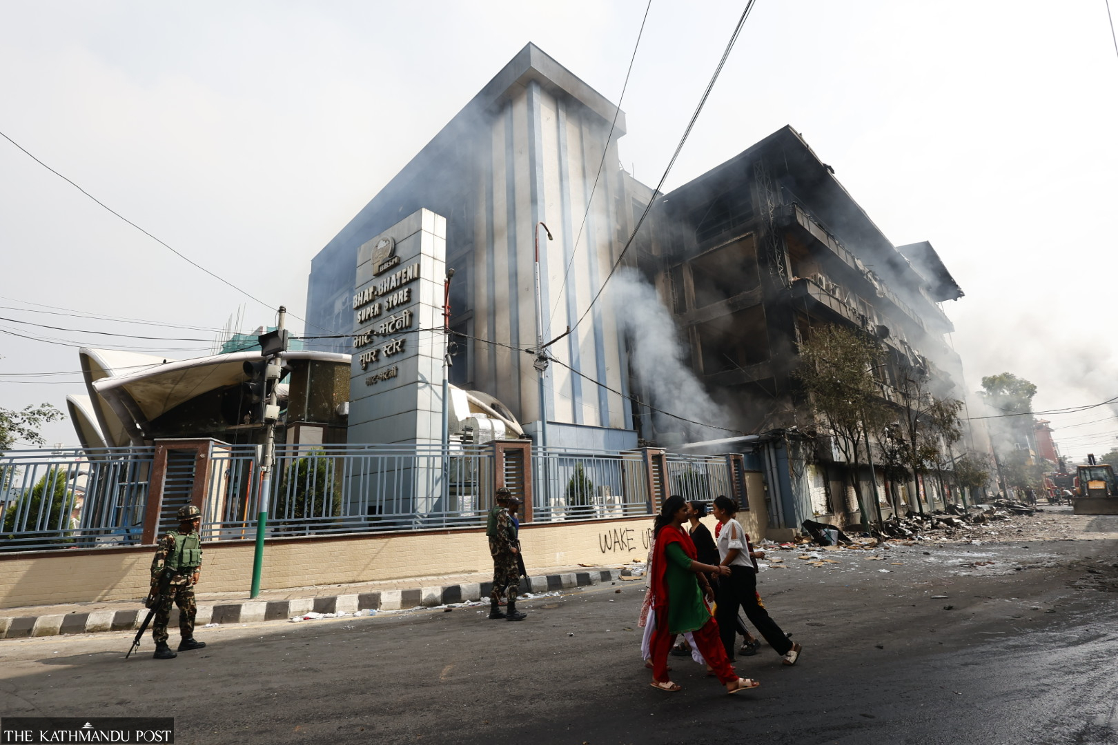 Clearing debris from burnt building may take months