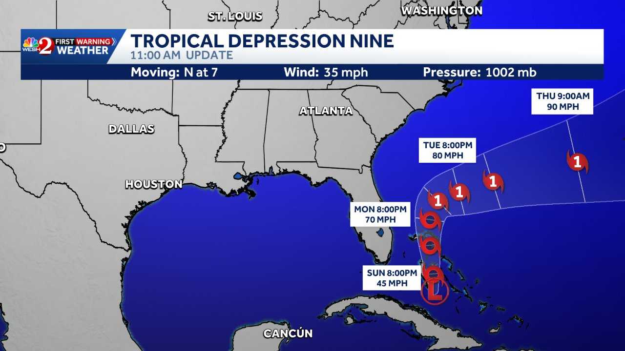 Tropical Depression 9 starting to move north, heavy rain continues in ...