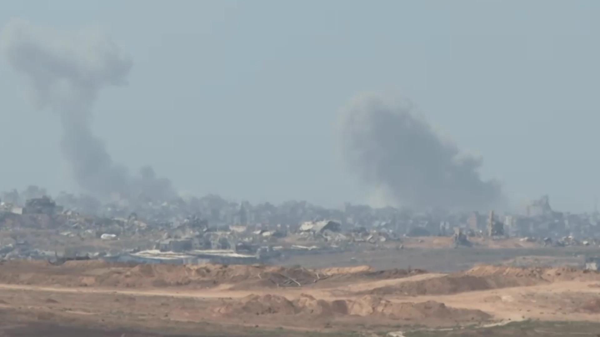 Smoke and gunfire in Gaza as Health Ministry puts death toll at 66,000