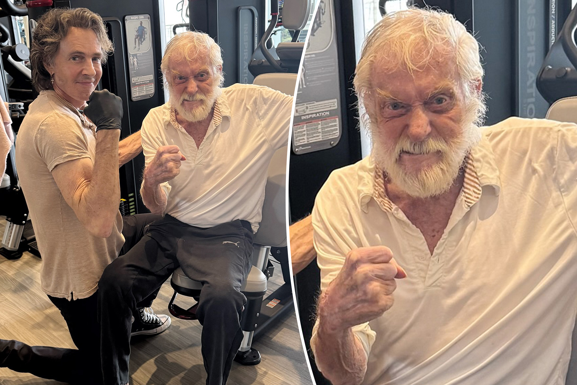 Dick Van Dyke, 99, flexes his muscles in epic workout photo with Rick ...