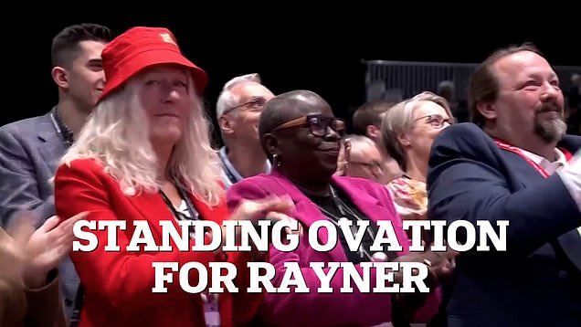 Angela Rayner given a standing ovation at Labour Conference