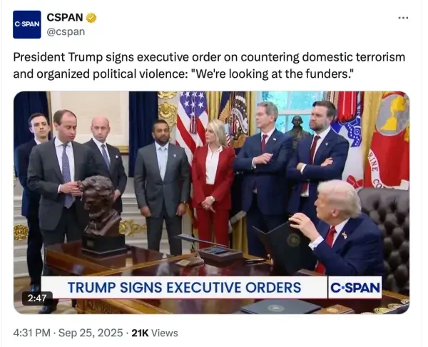 Trump’s NSPM-7 Labels Common Beliefs As Terrorism “Indicators”