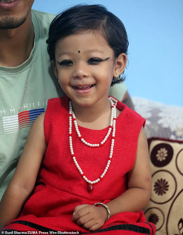 Toddler from Nepal is proclaimed a 'living goddess' after undergoing ...