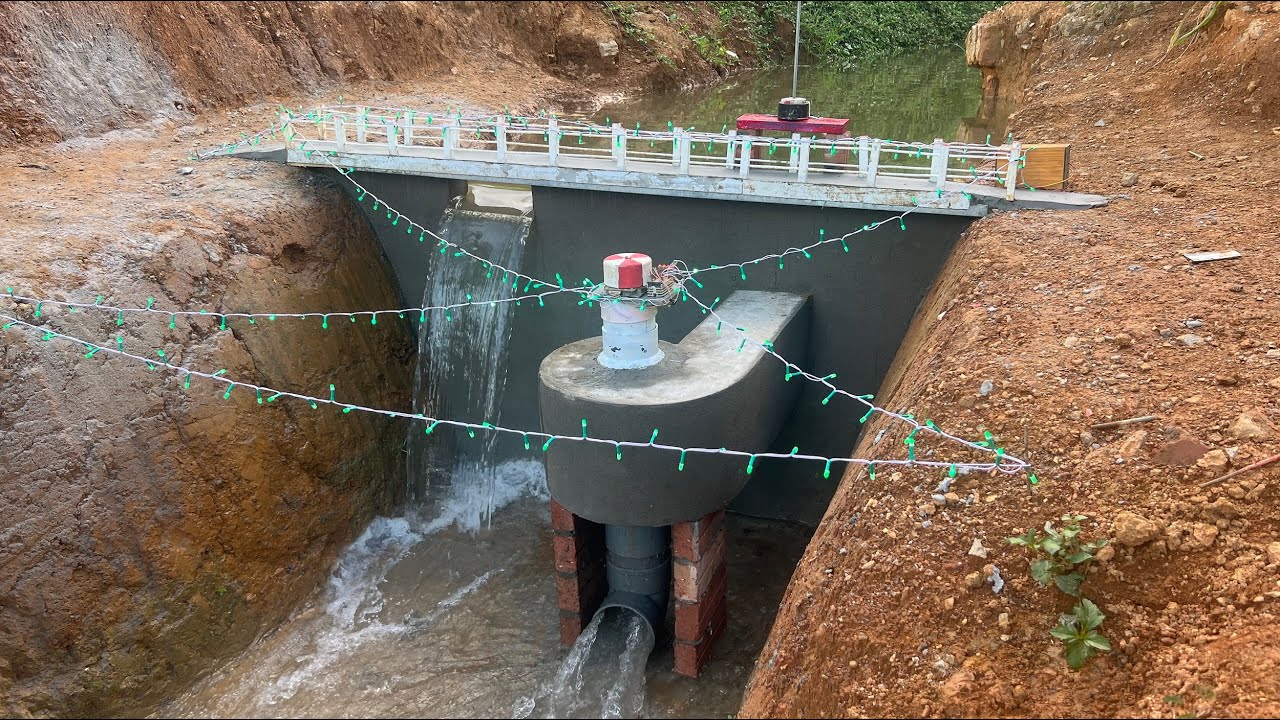 Build mini hydropower on a small stream with a powerful