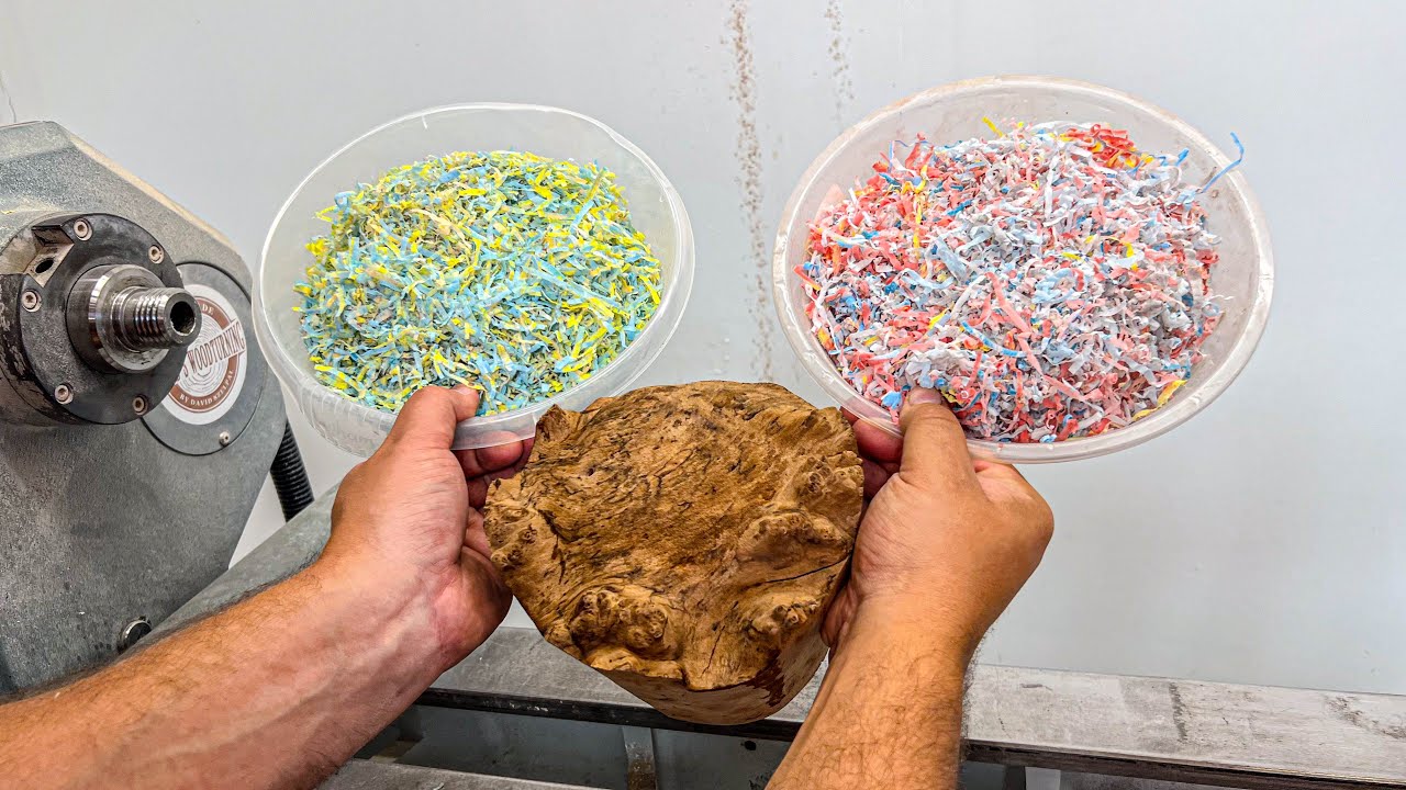 Transforming resin shavings into art