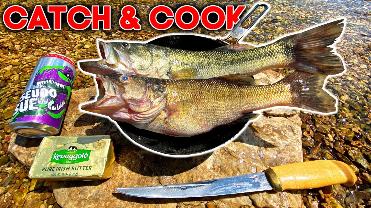 Creekside catch and cook over an open fire